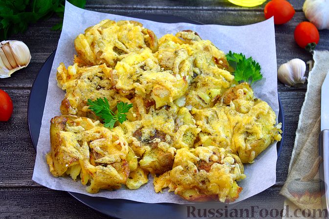 Рецепт Запечённая молодая картошка с сыром на